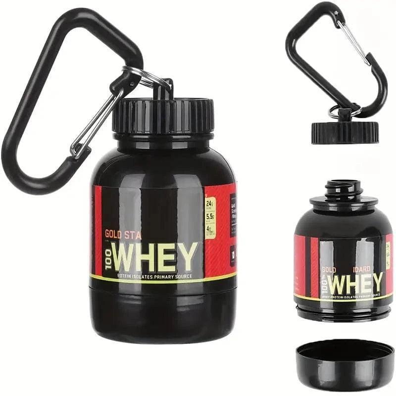 Portable Protein Powder Bottle With Whey Keychain and Funnel – aliscofit